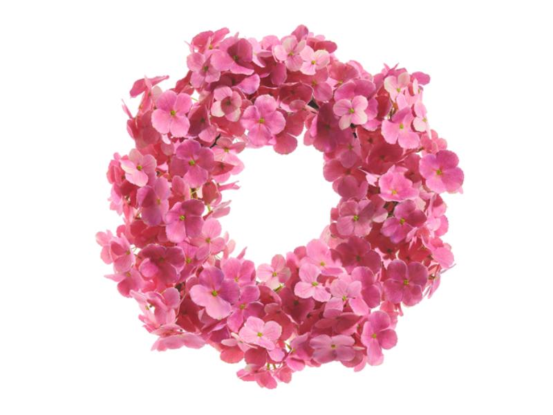 20" Pink Hydrangea Wreath - Holiday Warehouse Spring Decor