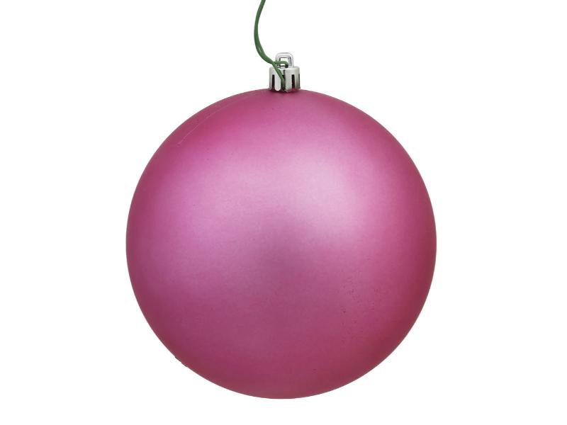 4" Mauve Matte Ball Ornament, 6/Bag - Holiday Warehouse Christmas Decor